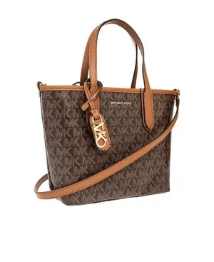 Michael Kors Small Logo Print Canvas Tote Bag