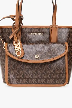 Michael Kors Small Logo Print Canvas Tote Bag