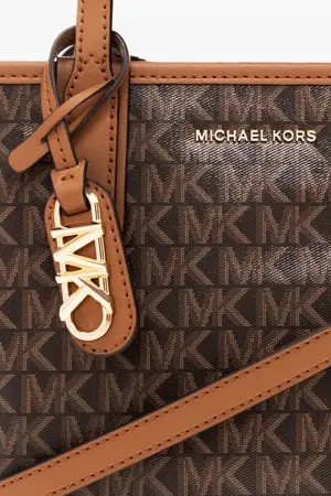 Michael Kors Small Logo Print Canvas Tote Bag