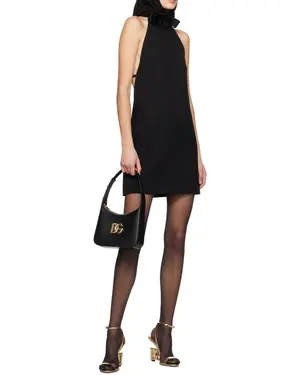 Dolce & Gabbana Floral Detail Halterneck Mini Dress