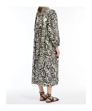 Max Mara Printed Cotton Poplin Midi Dress