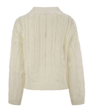 Brunello Cucinelli Cable-knit Mesh V-neck Jumper