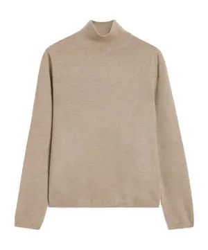 Max Mara Meana Turtleneck Knitted Jumper - Beige