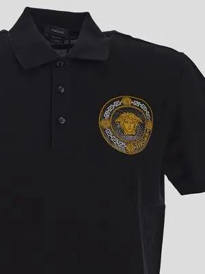 Versace Straight-hem Polo Shirt