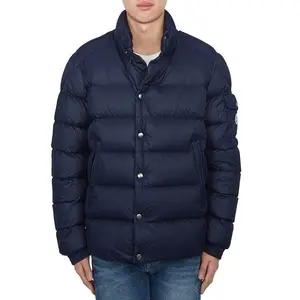 Moncler Lule Button-up Puffer Jacket - Midnight Blue