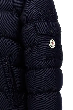 Moncler Lule Button-up Puffer Jacket - Midnight Blue