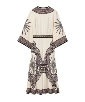 La DoubleJ Long Sleeve Wrap Maxi Dress