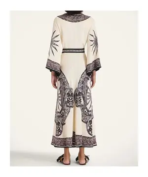 La DoubleJ Long Sleeve Wrap Maxi Dress