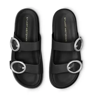 STUART WEITZMAN Benni Sport Slide With Oversized Buckle And Thick Sole