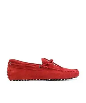 TOD'S Gommino Driving Shoes With Logo Badge Detail - Red