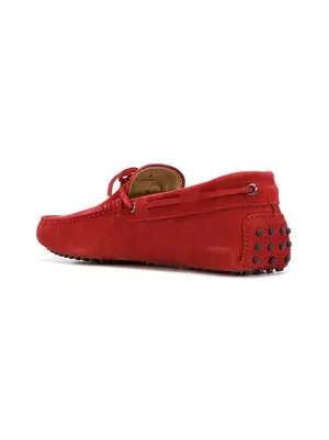 TOD'S Gommino Driving Shoes With Logo Badge Detail - Red