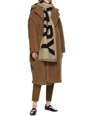 Burberry Logo Jacquard Fringed Edge Scarf
