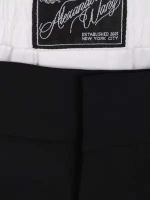 Alexander Wang Double-pleated Skirt With Raw-cut Hem