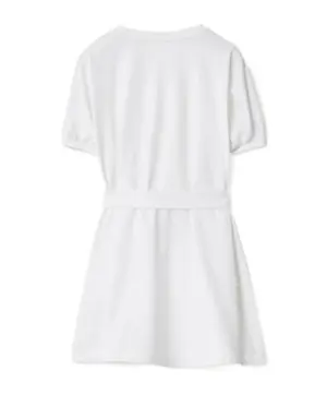 Burberry Cotton T-shirt Dress With Self-tie Belt And Equestrian Knight Embroidery