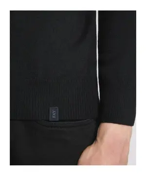 FAY High Neck Wool Sweater - Black