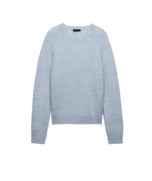 Prada Long Sleeve Crewneck Jumper - Sky-blue