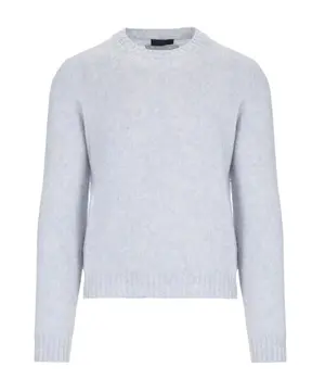 Prada Long Sleeved Crewneck Jumper - Sky-blue