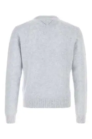 Prada Long Sleeve Crewneck Jumper - Sky-blue