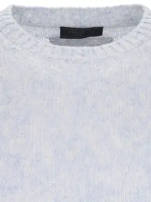 Prada Long Sleeve Crewneck Jumper - Sky-blue