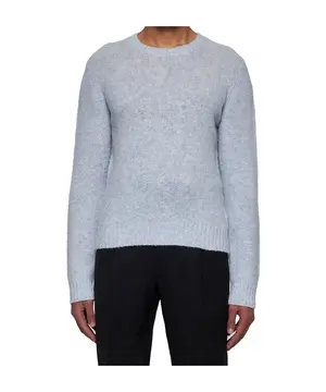 Prada Long Sleeve Crewneck Jumper - Sky-blue