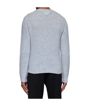 Prada Long Sleeve Crewneck Jumper - Sky-blue