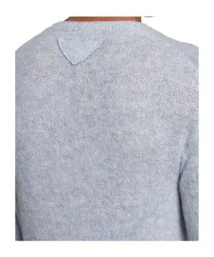 Prada Long Sleeve Crewneck Jumper - Sky-blue