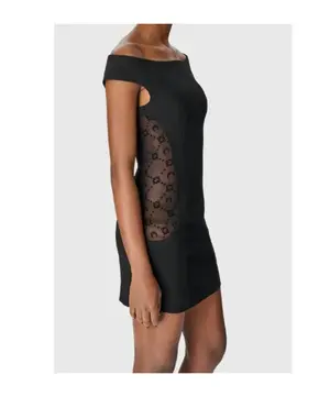 MARINE SERRE Sleeveless Mini Dress With Moon Pattern