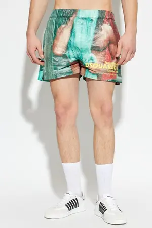Dsquared2 X Tom Bianchi Printed Shorts - Green