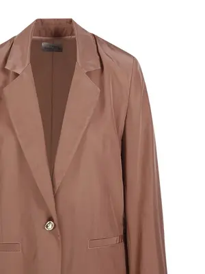 FORTE_FORTE Boxy Jacket - Brown