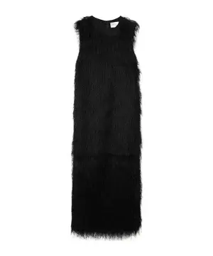 Loulou De Saison Shag-knit Maxi Dress - Black