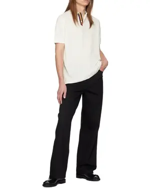 Paul Smith Artist Stripe Placket Polo Shirt - White