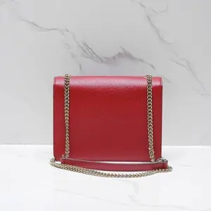 Gucci Double G Logo Woc With Chain Strap