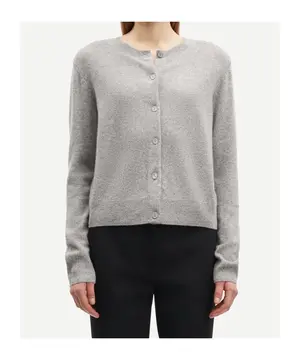 SAMSOE SAMSOE Long-sleeved Knitted Cardigan - Gray