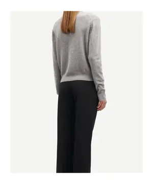 SAMSOE SAMSOE Long-sleeved Knitted Cardigan - Gray