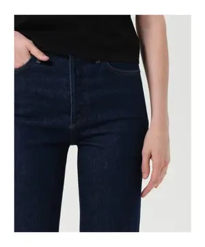 AGOLDE 90's Pinch Waist High Rise Straight Long Jeans