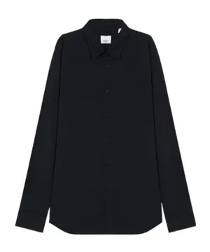 Burberry Slim Fit Stretch Cotton Shirt - Black