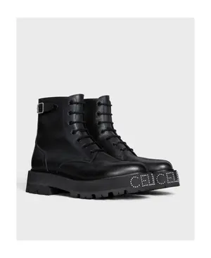 Celine Bulky Lace-up Boot With Studded Outsole