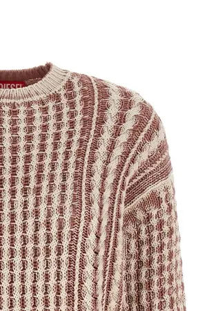 DIESEL® Reverse-print Cable Knit Jumper - Nude