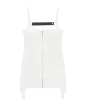 COURREGES Sleeveless Zip-up Mini Dress - White
