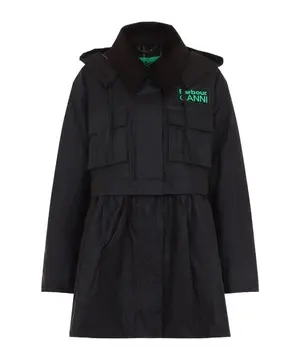 Barbour X Ganni Peplum Waxed Jacket
