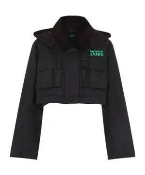 Barbour X Ganni Peplum Waxed Jacket