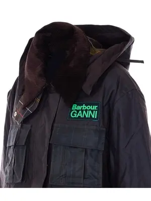 Barbour X Ganni Peplum Waxed Jacket