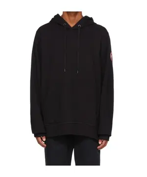 Canada Goose Huron Logo-patch Hoodie - Black