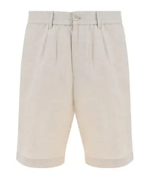 Brunello Cucinelli Bermuda Shorts With Elasticated Waist - Nude
