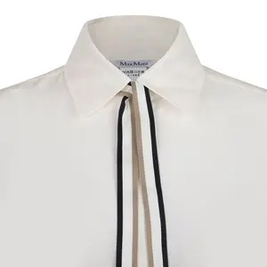 Max Mara Apollo Long-sleeved Shirt With Ribbon Detail - No