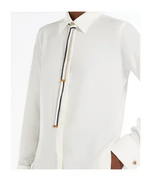 Max Mara Apollo Long-sleeved Shirt With Ribbon Detail - No