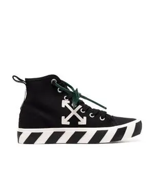 Off-White Vulcanized Mid-top Sneakers - Black