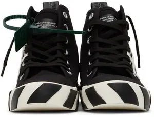 Off-White Vulcanized Mid-top Sneakers - Black