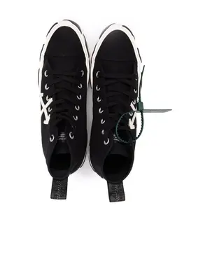 Off-White Vulcanized Mid-top Sneakers - Black