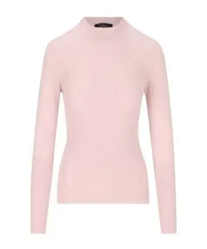 Loro Piana Ribbed Mock Neck Sweater - Pink